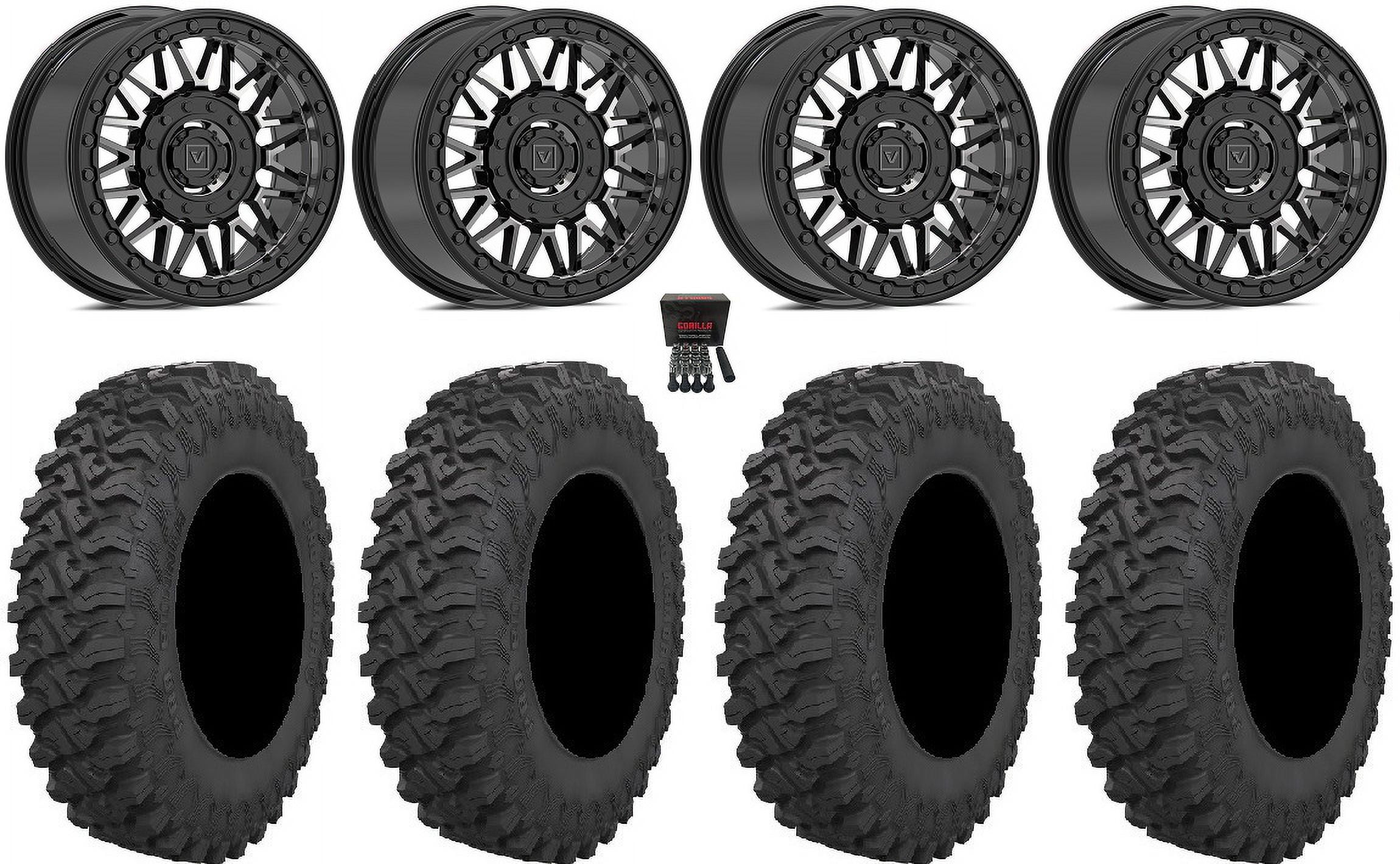 Valor V08 Beadlock 15" Wheels Dark Tint 33" Pro Runner Tires Can-Am ...