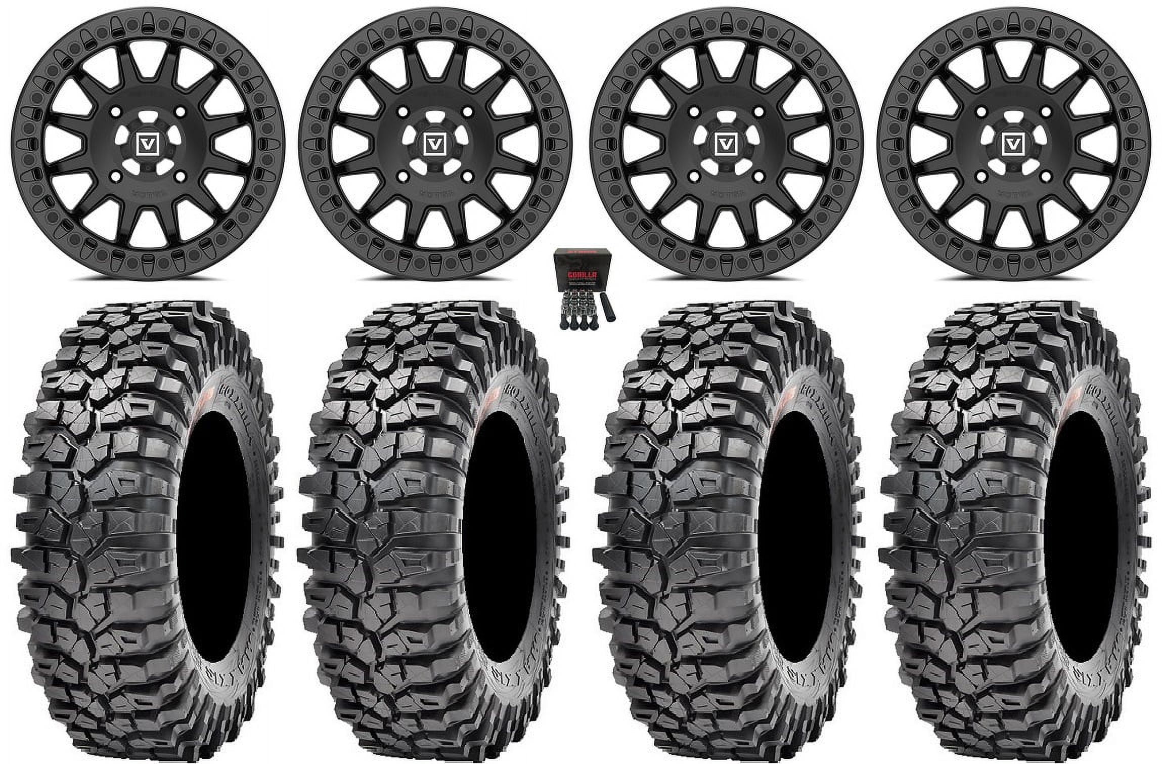 Valor V09 Beadlock 15" Wheels Black 32" Roxxzilla 396 Tires Can-Am ...