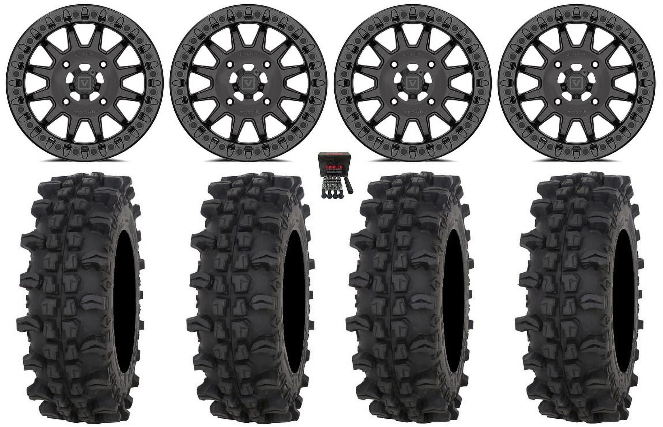 Valor V09 Beadlock 15" Wheels Charcoal 32" ACP Tires Polaris RZR XP 1000 / PRO XP / Ranger XP ...