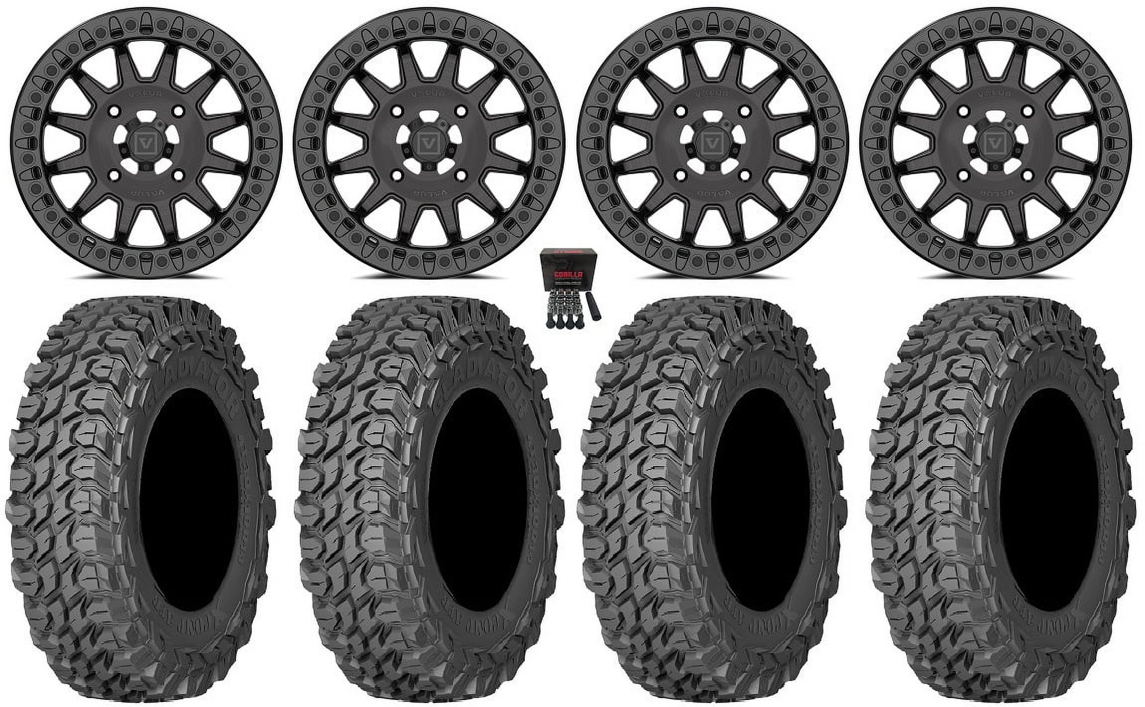 Valor V09 Beadlock 15" Wheels Charcoal 32" X Comp ATR Tires Sportsman ...