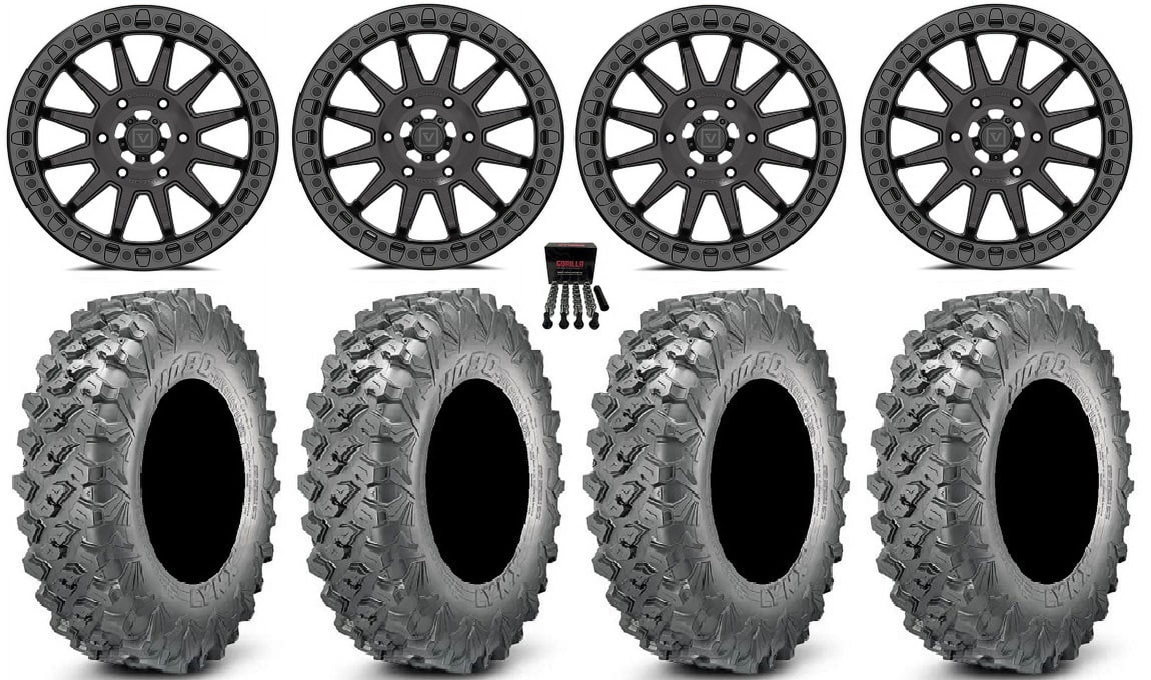 Valor V09 Beadlock 15" Wheels Charcoal 35" Lynx SXS Tires Can-Am ...