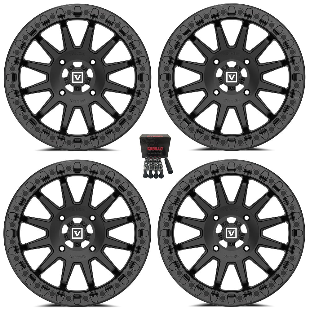 Valor V09 Beadlock 17" Wheels Black Can-Am Commander Maverick Renegade ...