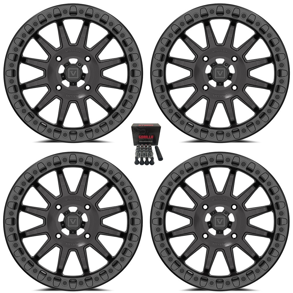 Valor V09 Beadlock 17" Wheels Brushed Charcoal Can-Am Maverick X3 ...