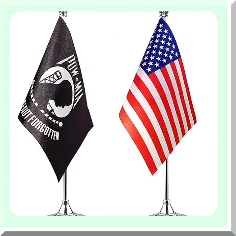 Table Military Flag Sets 1/16 Scale WW2 American Flags On 100% Cotton