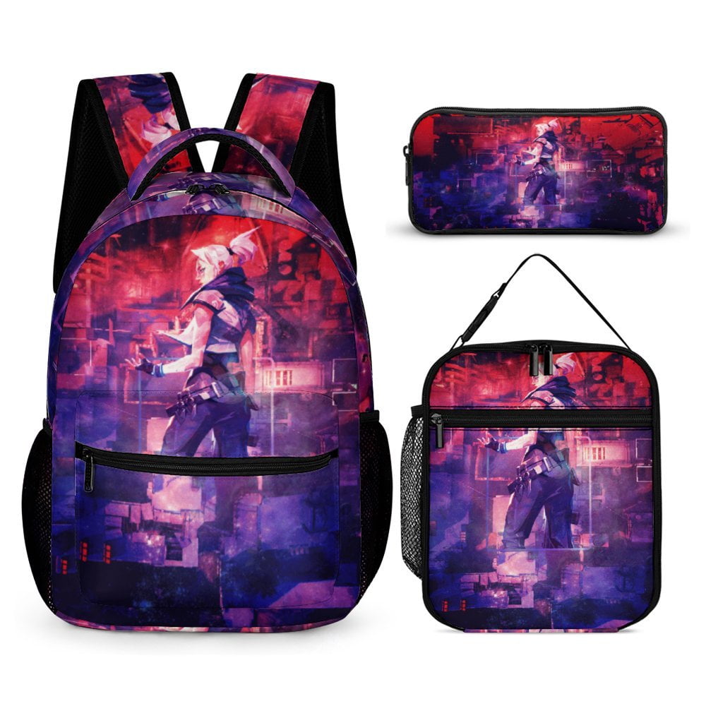 Valorant 3 Piece Backpack Set School Bag Combination Travel Daypack Set ...