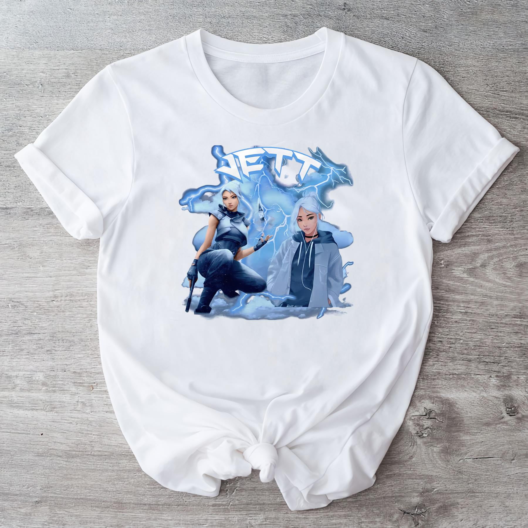 Valorant Jett Vintage Style T-shirt Bootleg Valorant Gifts for Gamers ...