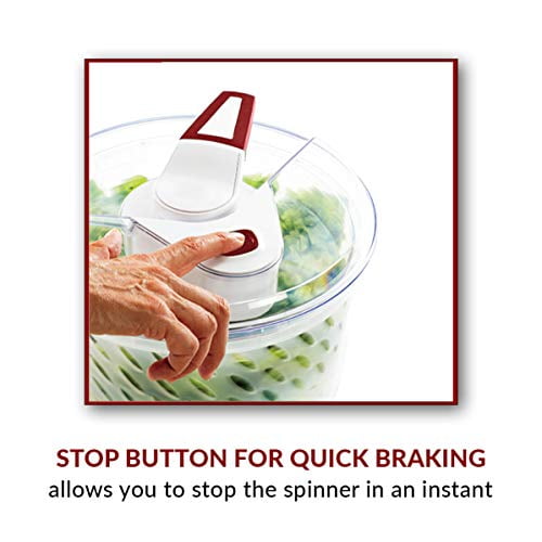 Valore Large Salad Spinner with Serving Bowl and Lid - Effortless ...