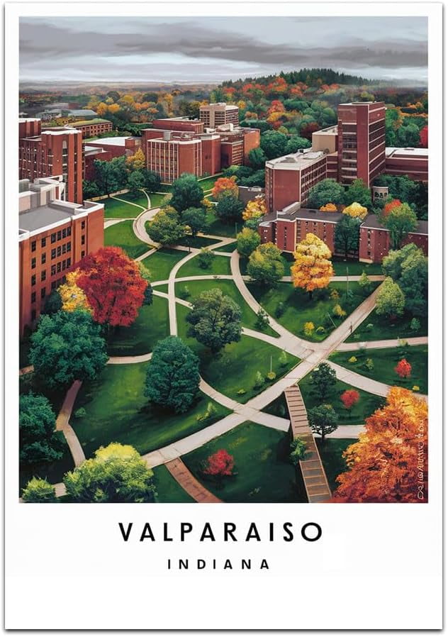 Valparaiso Map Retro Style Travel Canvas, Valparaiso Map Vintage Rustic ...
