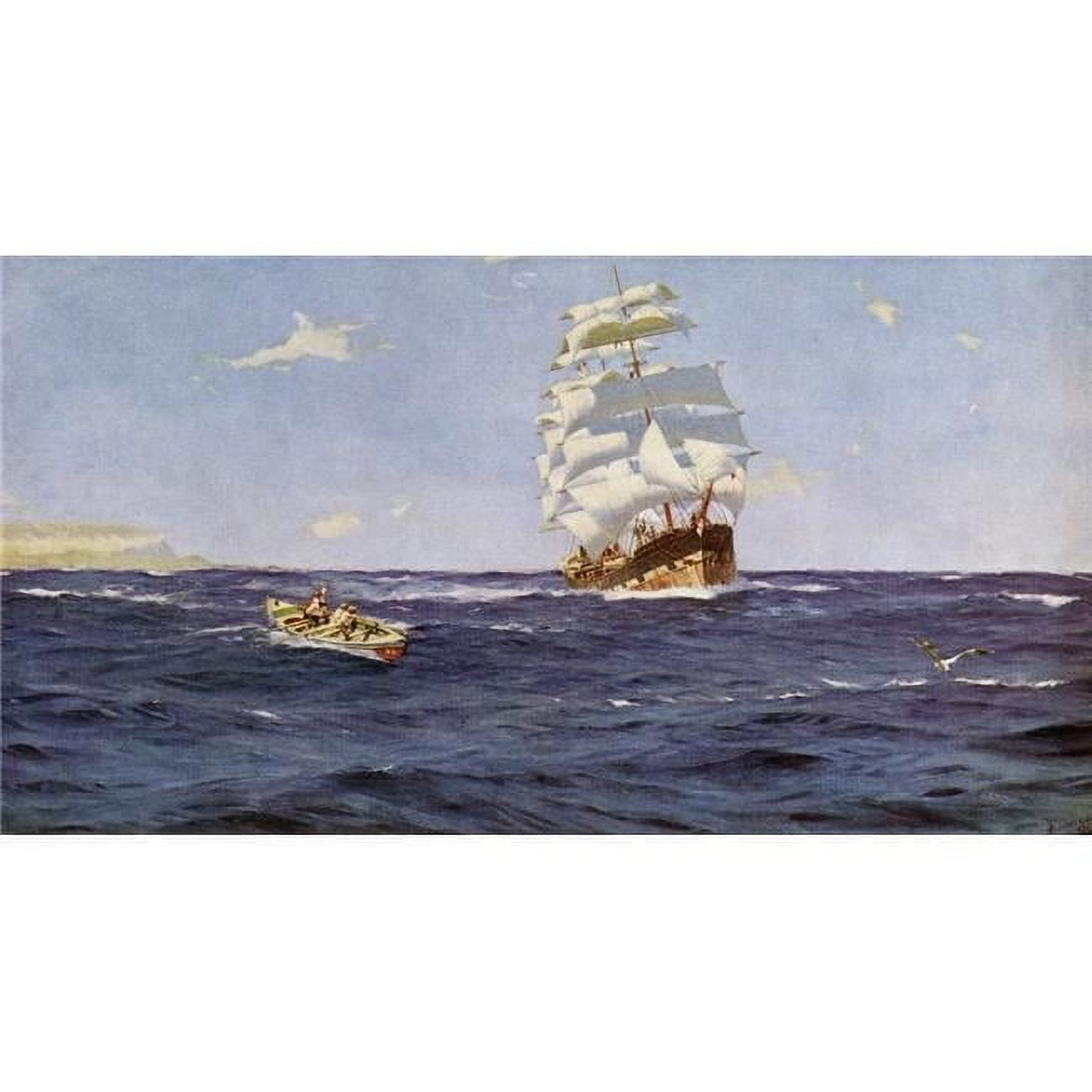 Off Valparaiso. Painting By Thomas Jaques Somerscales. A Clipper Under ...