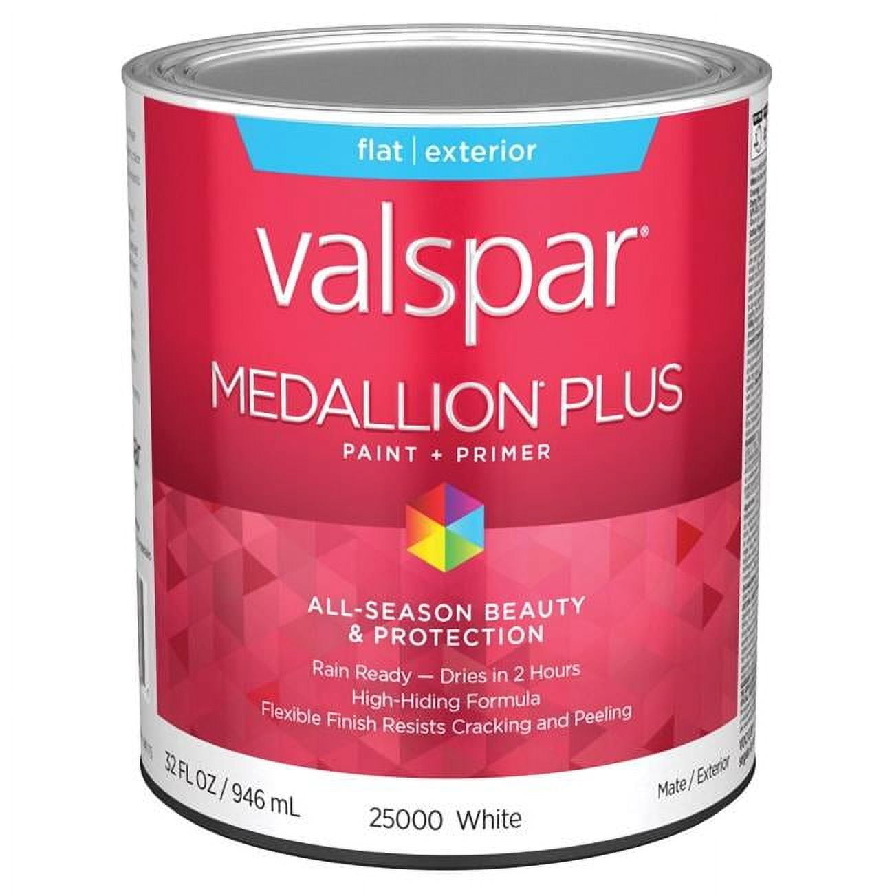 Valspar Medallion Plus Multicolor Flat Exterior Paint, 1 qt, Acrylic ...