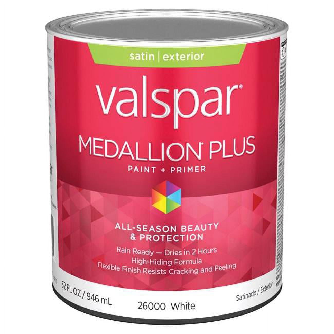 Valspar 028.0026000.005 1 qt. Medallion Acrylic Latex House Trim Paint ...