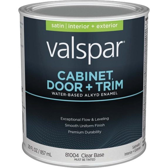 Valspar Cabinet, Door, & Trim Int Sat Clear Bs Enamel 028.0081004.005 ...