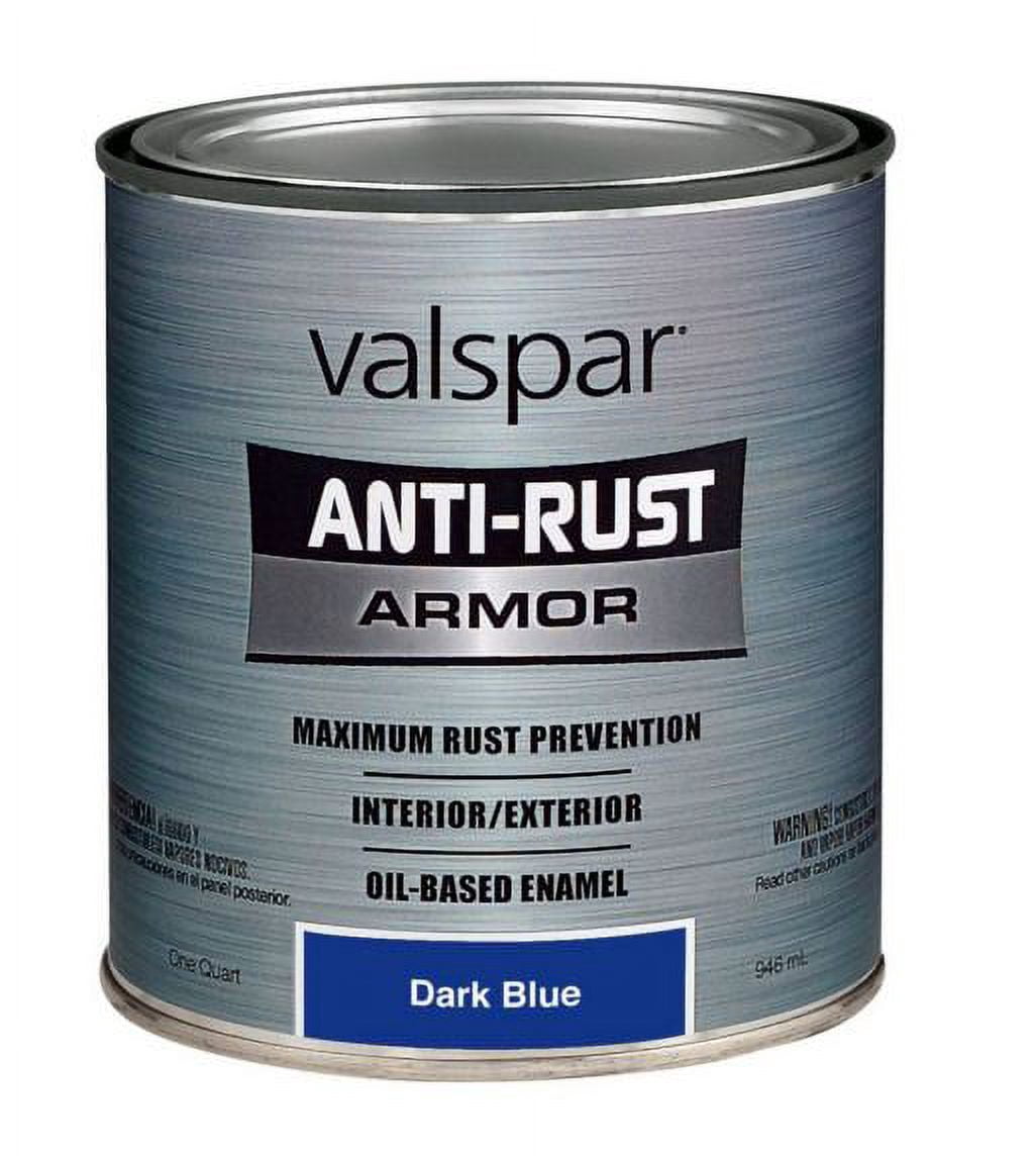 Valspar 044.0021828.005 Anti-Rust Armor Enamel 1 Quart, Dark Blue, Each ...