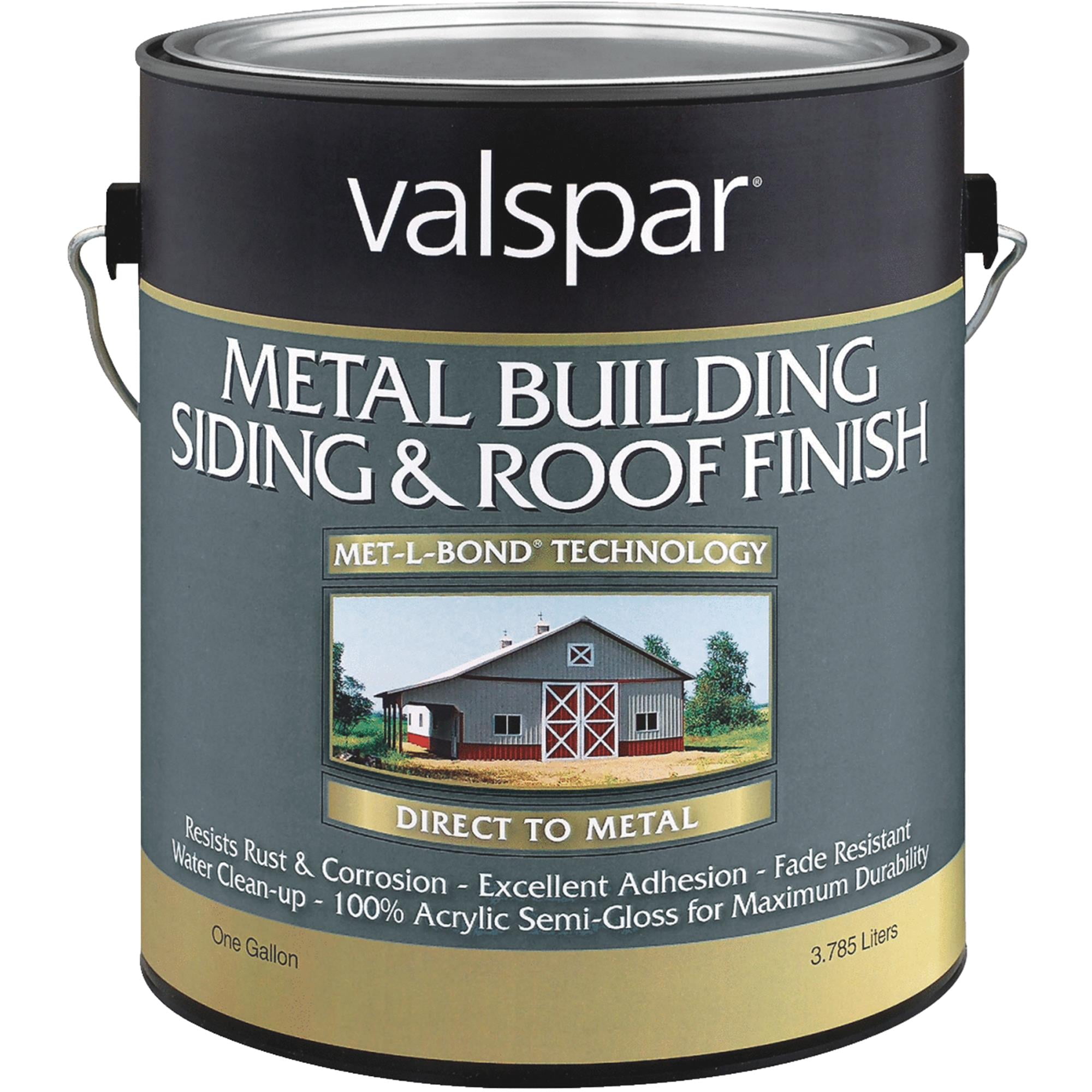 Valspar 4260 Metal Building Paint, Semi-Gloss, Bright White, 1 gal ...