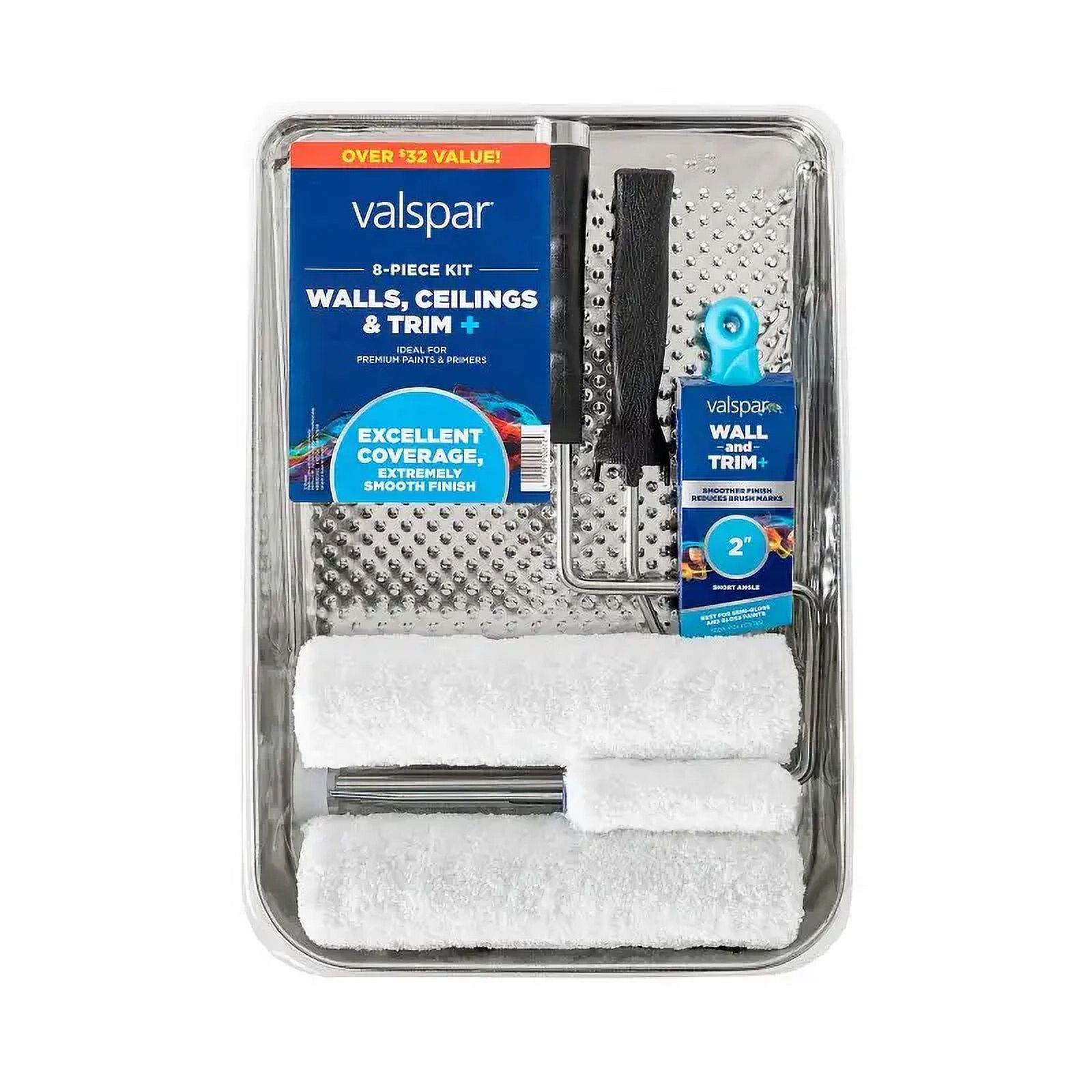 Valspar 889905980 Wall, Ceilings and Trim+ Paint Roller Kit, Smooth ...