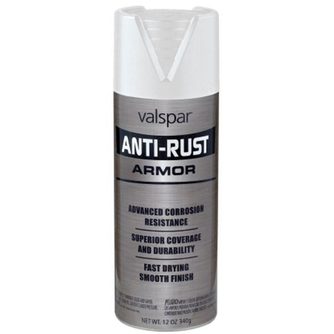 Valspar Anti-Rust Armor Gloss White Spray Paint 12 oz - Walmart.com
