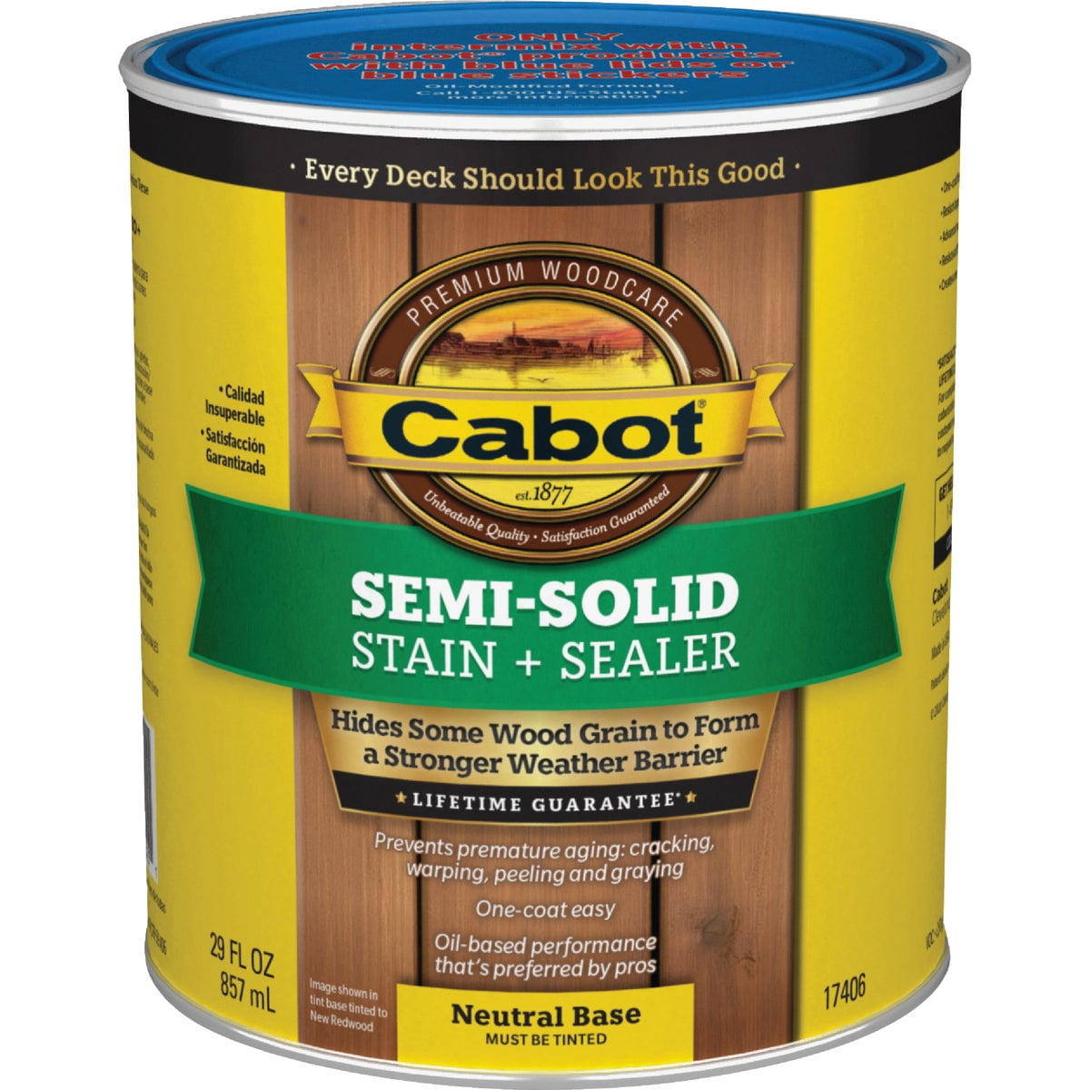 Valspar/Cabot Inc. Cabot VOC Semi-Solid Stain + Sealer - Pack of 4 ...
