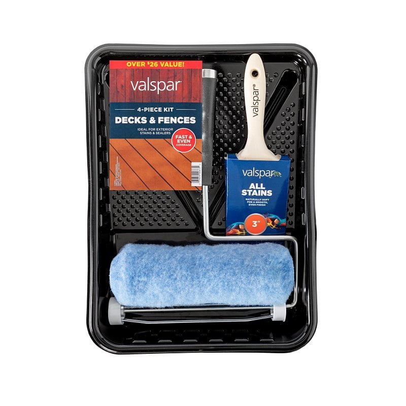 Valspar Deck and Fences Paint Roller Kit (4-Piece) 889905140 - Walmart.com