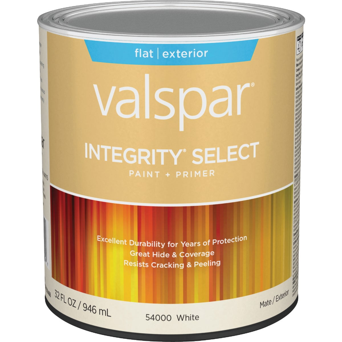 Valspar Integrity Select Flat Paint & Primer Exterior Paint, White, 1 ...