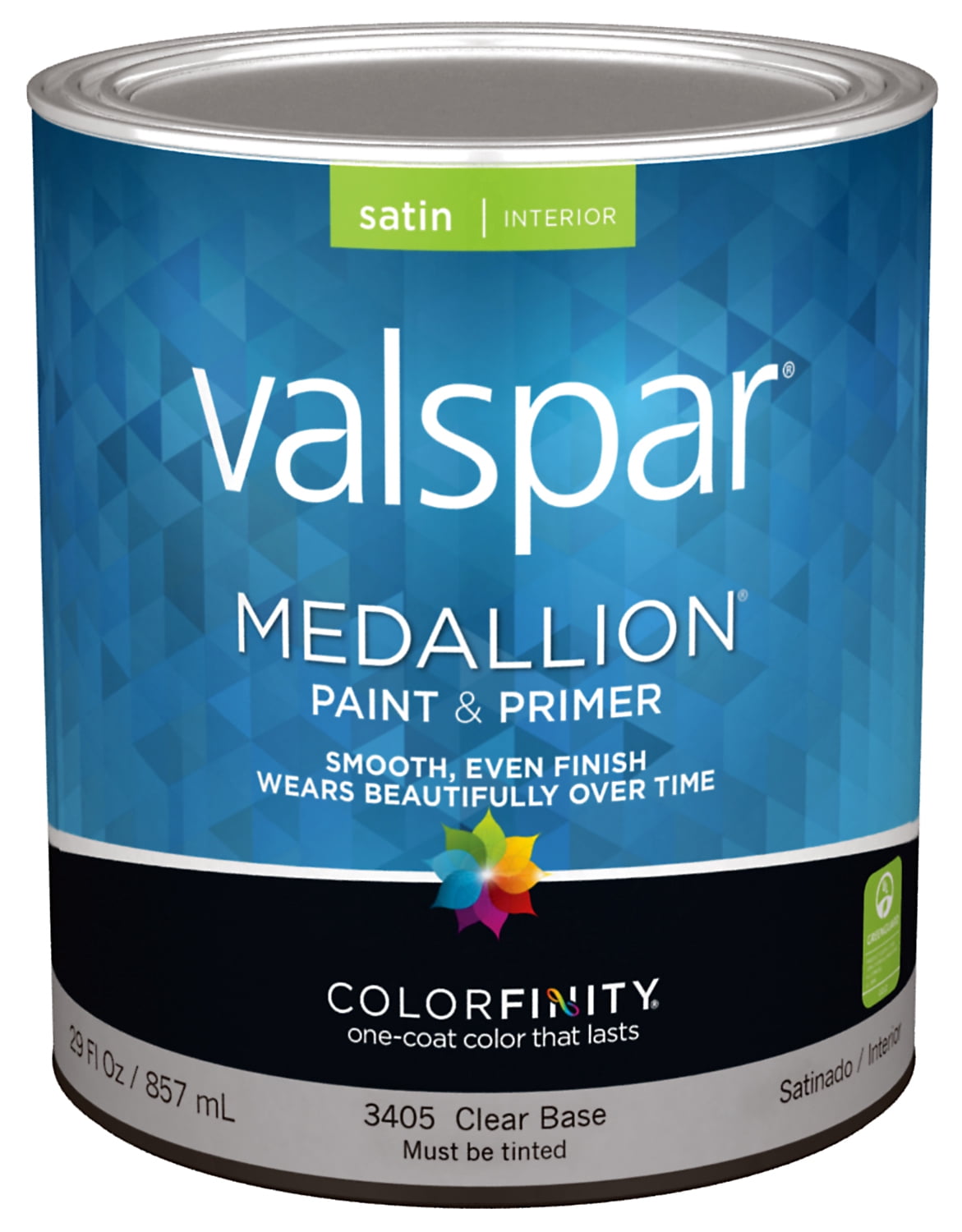 Valspar Medallion 100% Acrylic Paint & Primer Satin Interior Wall Paint ...