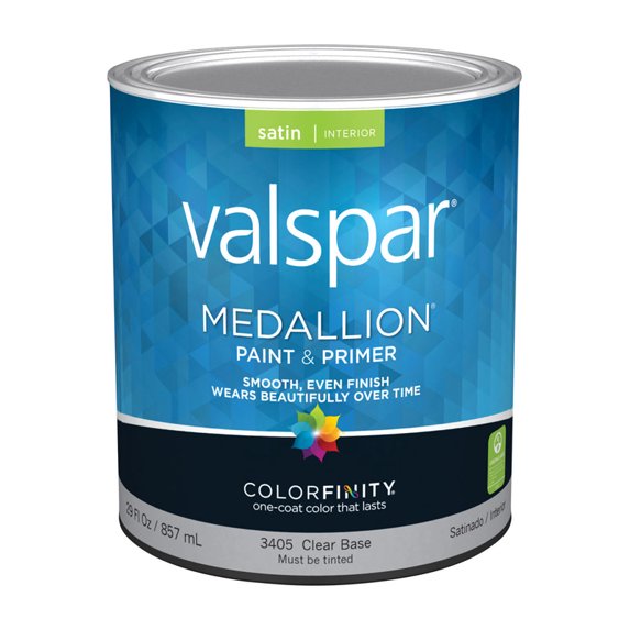 Valspar Medallion 100% Acrylic Paint & Primer Satin Interior Wall Paint ...