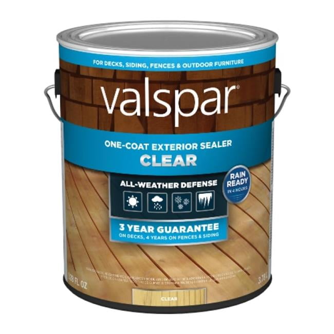 Valspar VL1028069-16 One-Coat 1 Gallon Stain & Exterior Sealer, Clear ...