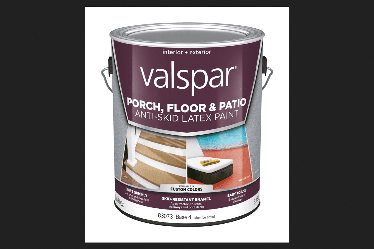 Valspar Porch, Floor & Patio Wood & Concrete Anti-Skid Paint Clear Base 4 Floor and Patio ...