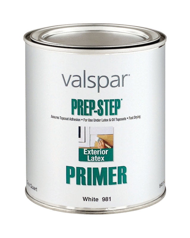 Valspar Prep-Step White Exterior Primer, Latex, 1 Qt, Pack of 4, Fast ...