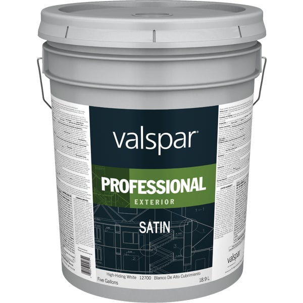 Valspar Professional 100% Acrylic Satin Exterior House Paint, High ...