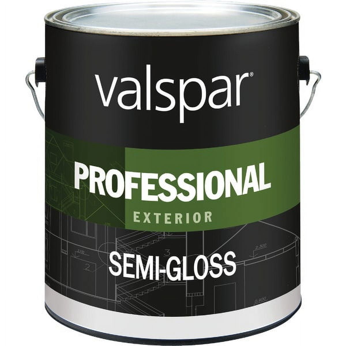Valspar Professional Semi-Gloss Tintable White Base Paint Exterior 1 ...