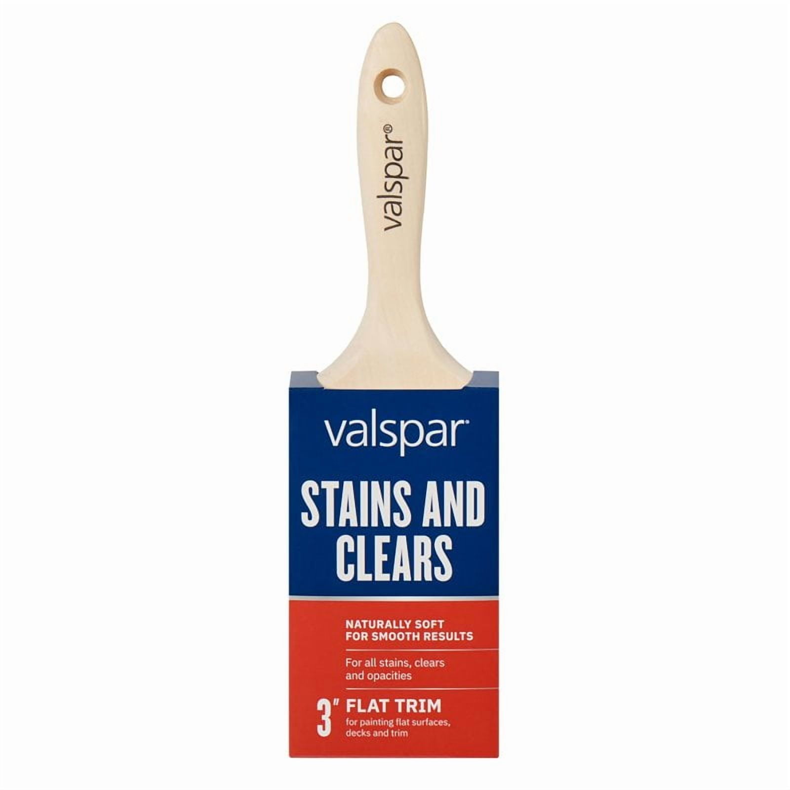 Valspar Stains and Clears 882568500 Stain Paint Brush, 3 in W, Flat ...