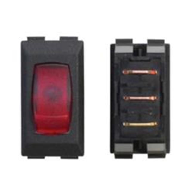 Valterra 110V Black & Red Interior Light Switch - Black & Red - 110V ...