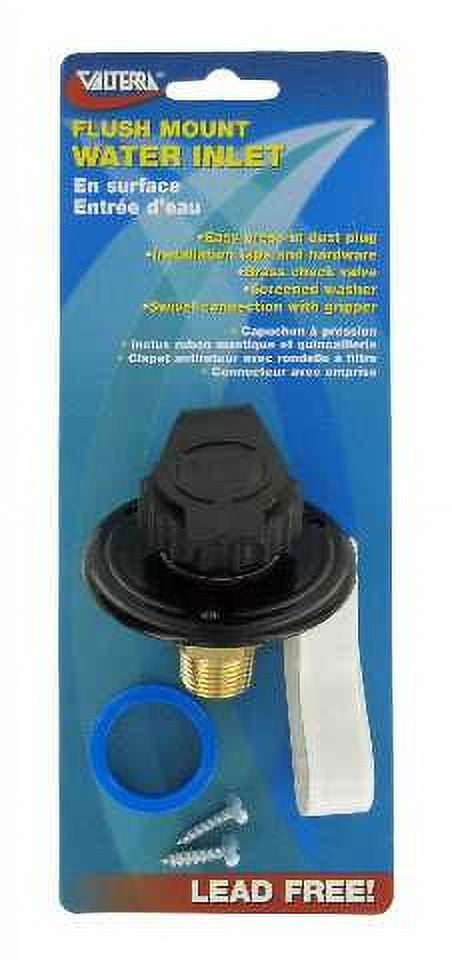 Valterra A01-0169LFVP Flush-Mount Water Inlet - MPT, 2-3/4" Flange ...