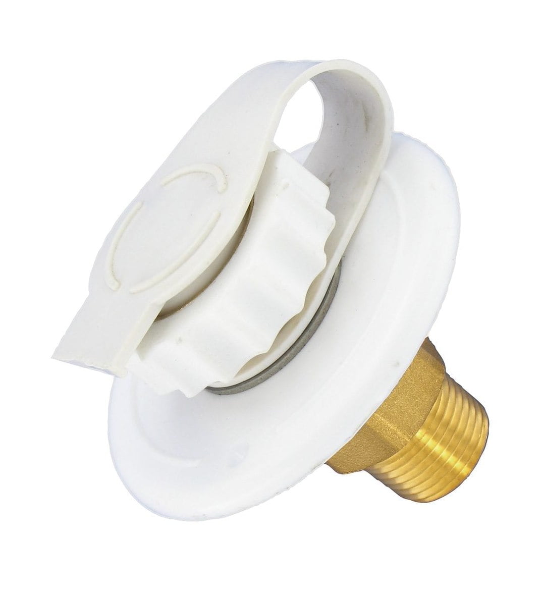 Valterra A01-0170LF White 2-3/4" MPT Lead-Free Flush Mount Water Inlet ...