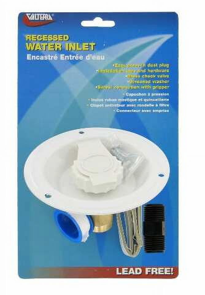 Valterra A01-0176LFVP Recessed Water Inlet - FPT, White (Carded ...