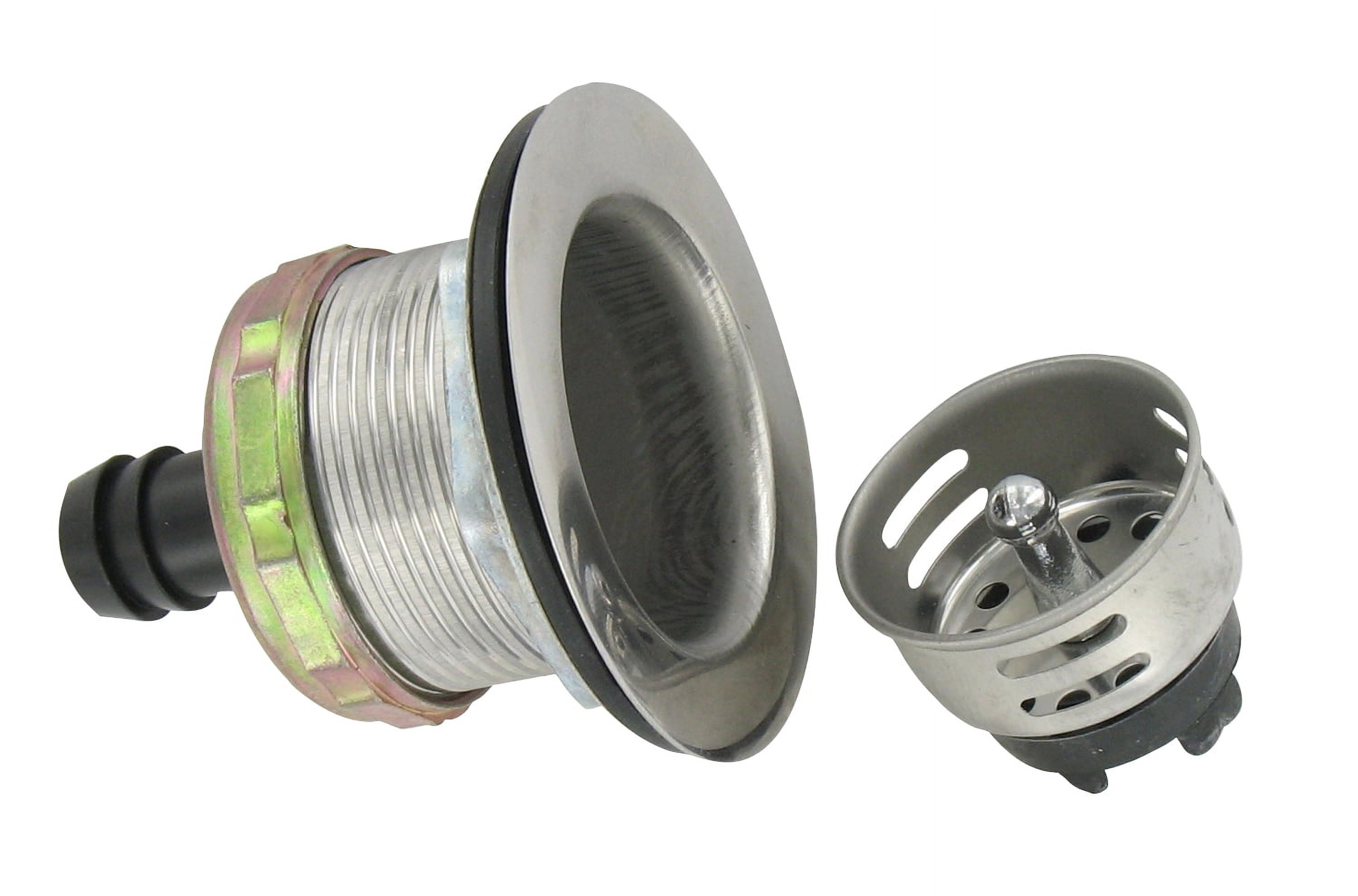 Valterra A01-2011VP Silver Carded Sink Drain with Strainer Basket ...