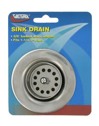 Valterra A01-2011VP Silver Carded Sink Drain with Strainer Basket ...