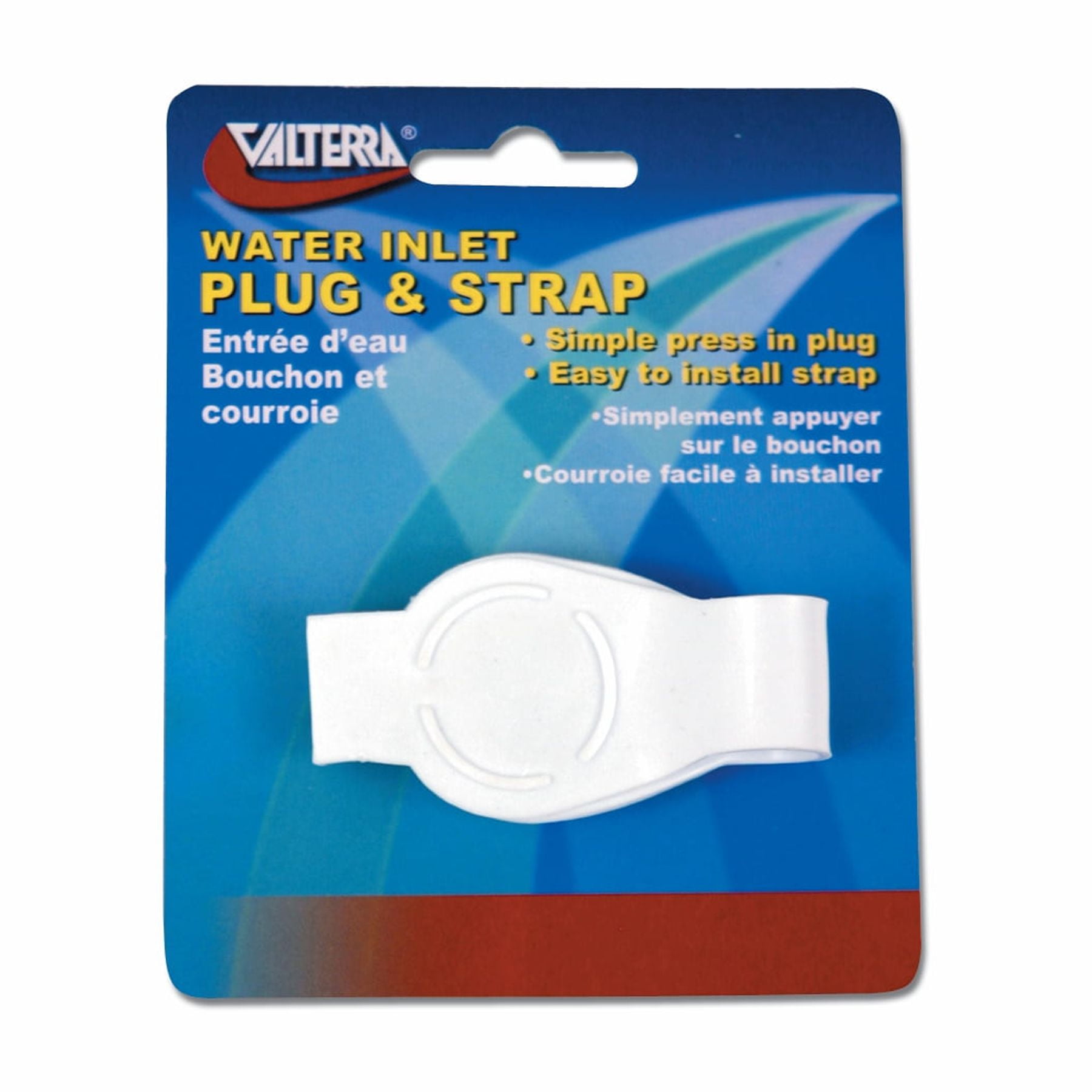 Valterra A0170SVP 3/4" Water Inlet Plug with Strap - White (Carded ...