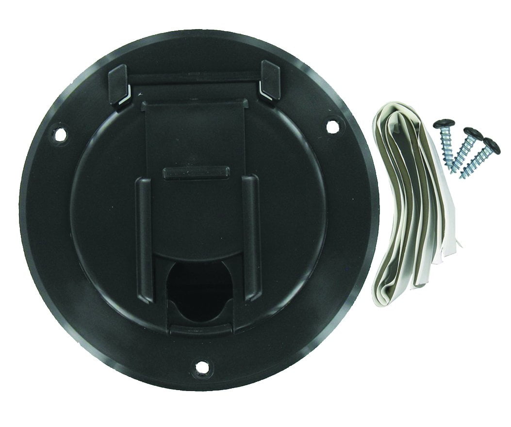 Valterra A10-2140BKVP Black Small Round Electric Cable Hatch - Walmart.com
