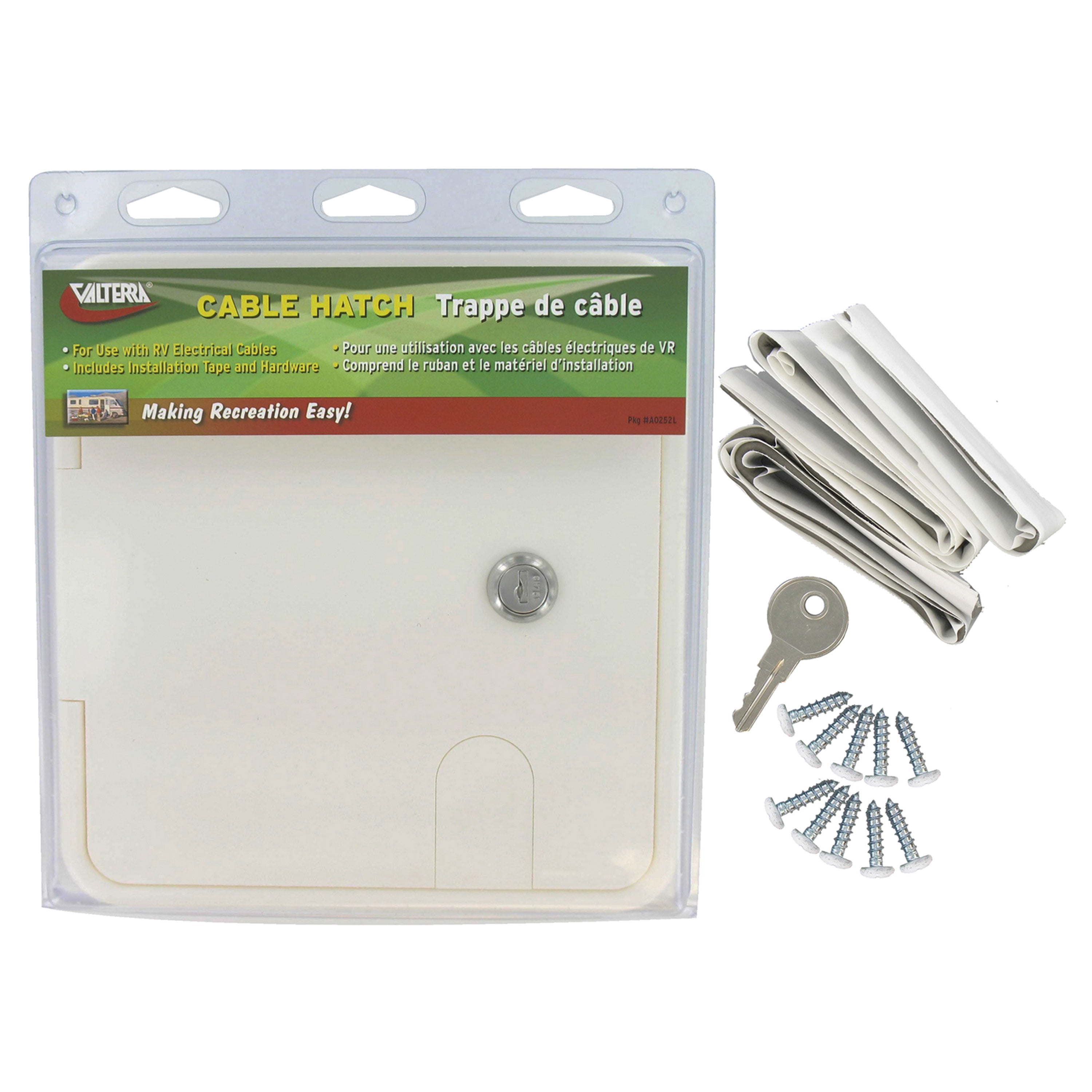 Valterra A10-2151VP Large Square Cable Hatch - White - Walmart.com