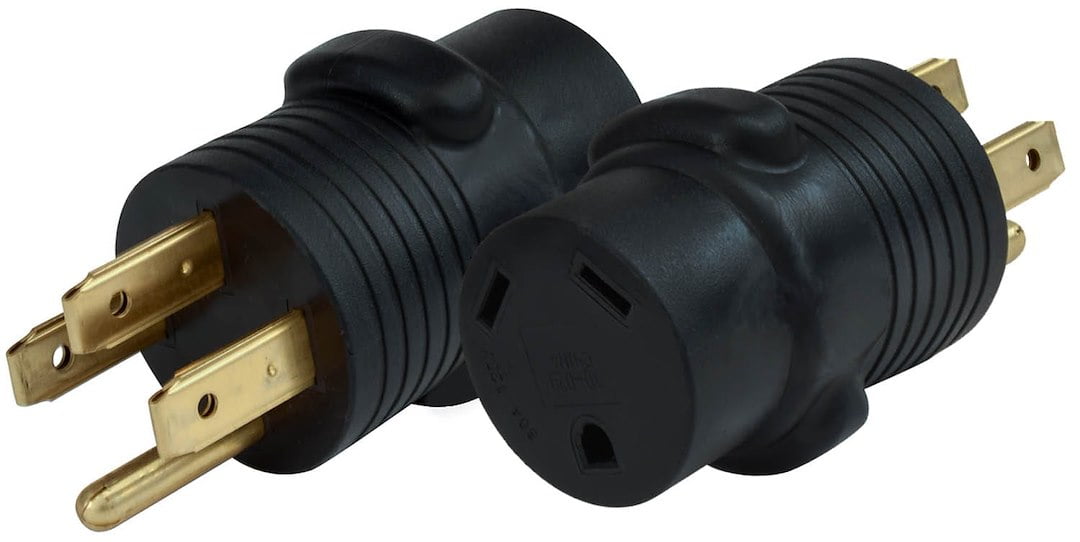 Valterra A10-5030AVP Mighty Cord Adapter Plug - 50AM to 30AF, Black ...