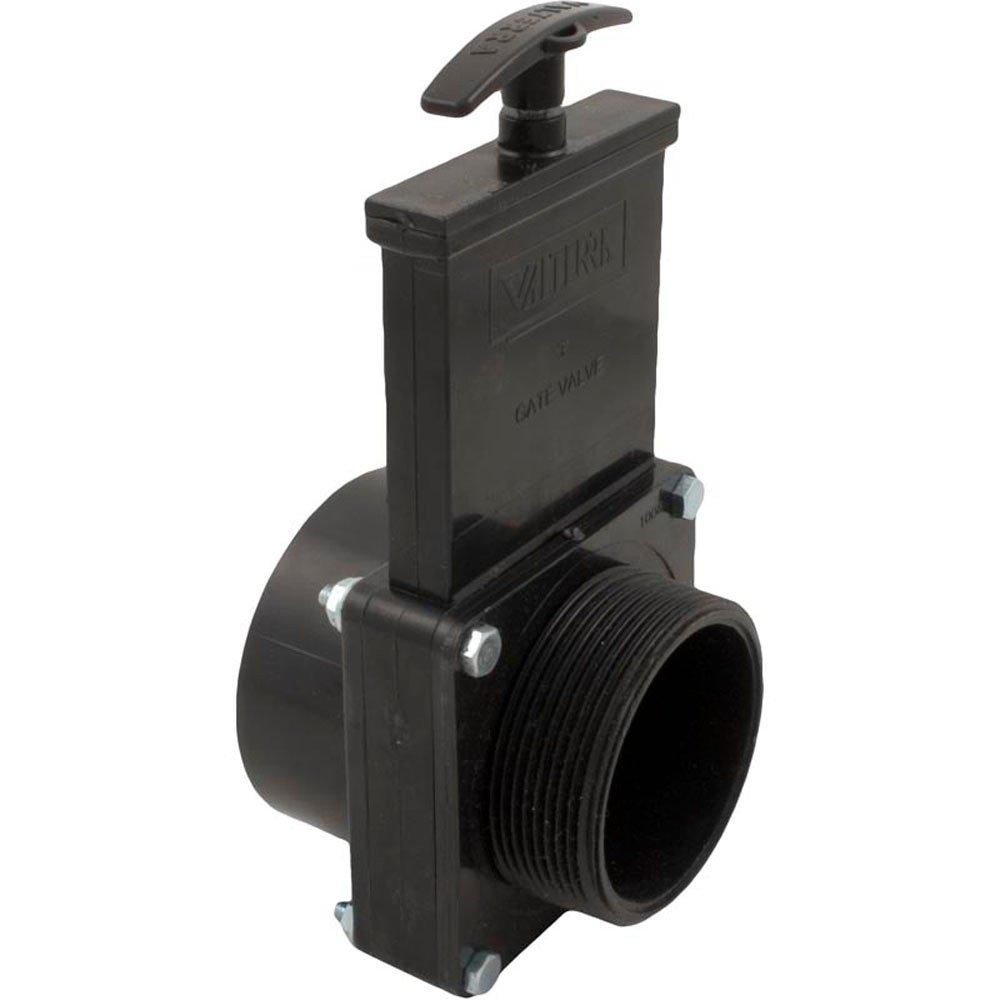 Valterra Gate Valve, 3 pc, Valterra, 3"s x 3"mpt, 30psi, Black 7305 ...