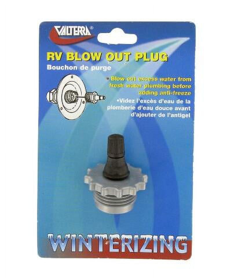 Valterra P23508VP Gray RV Blow-Out Plug with Shrader Valve - Walmart.com