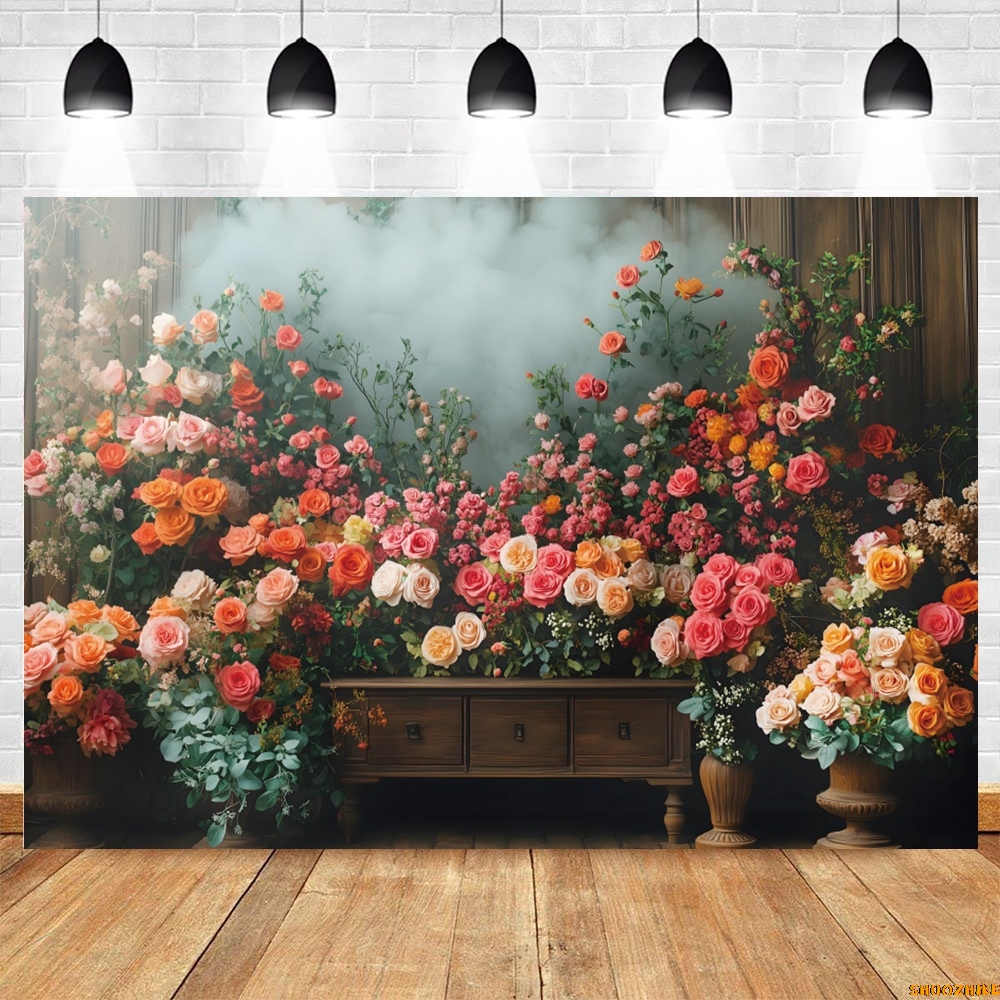Valtine's Day Photography Backdrop Vintage European Style Room Wall ...