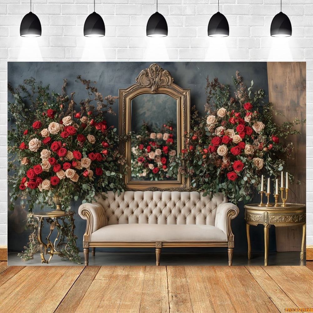 Valtine's Day Photography Backdrop Vintage European Style Room Wall ...