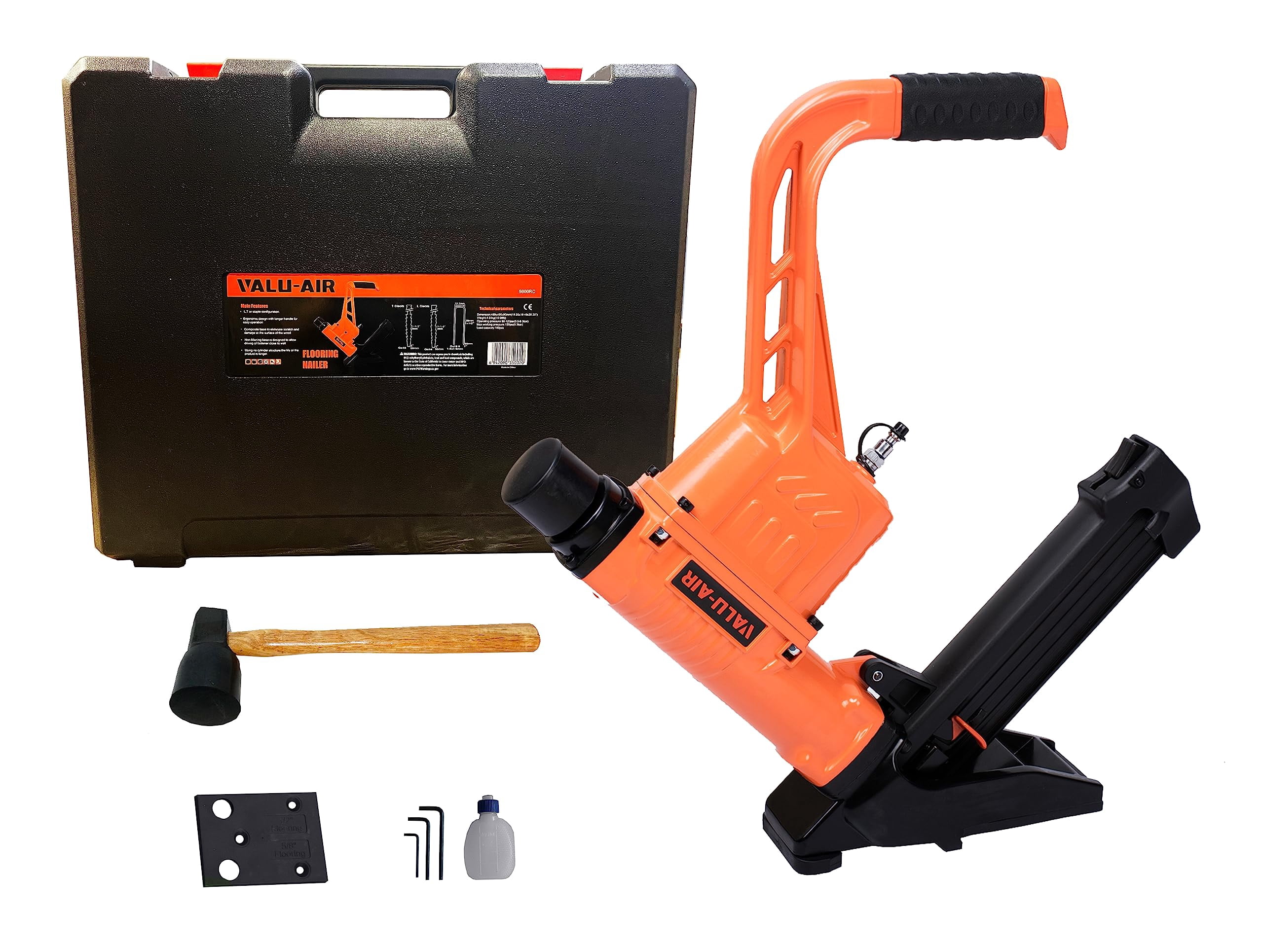 Valu-Air 9800RC 3-in-1 Flooring Cleat Nailer and Stapler for 16-Gauge T ...
