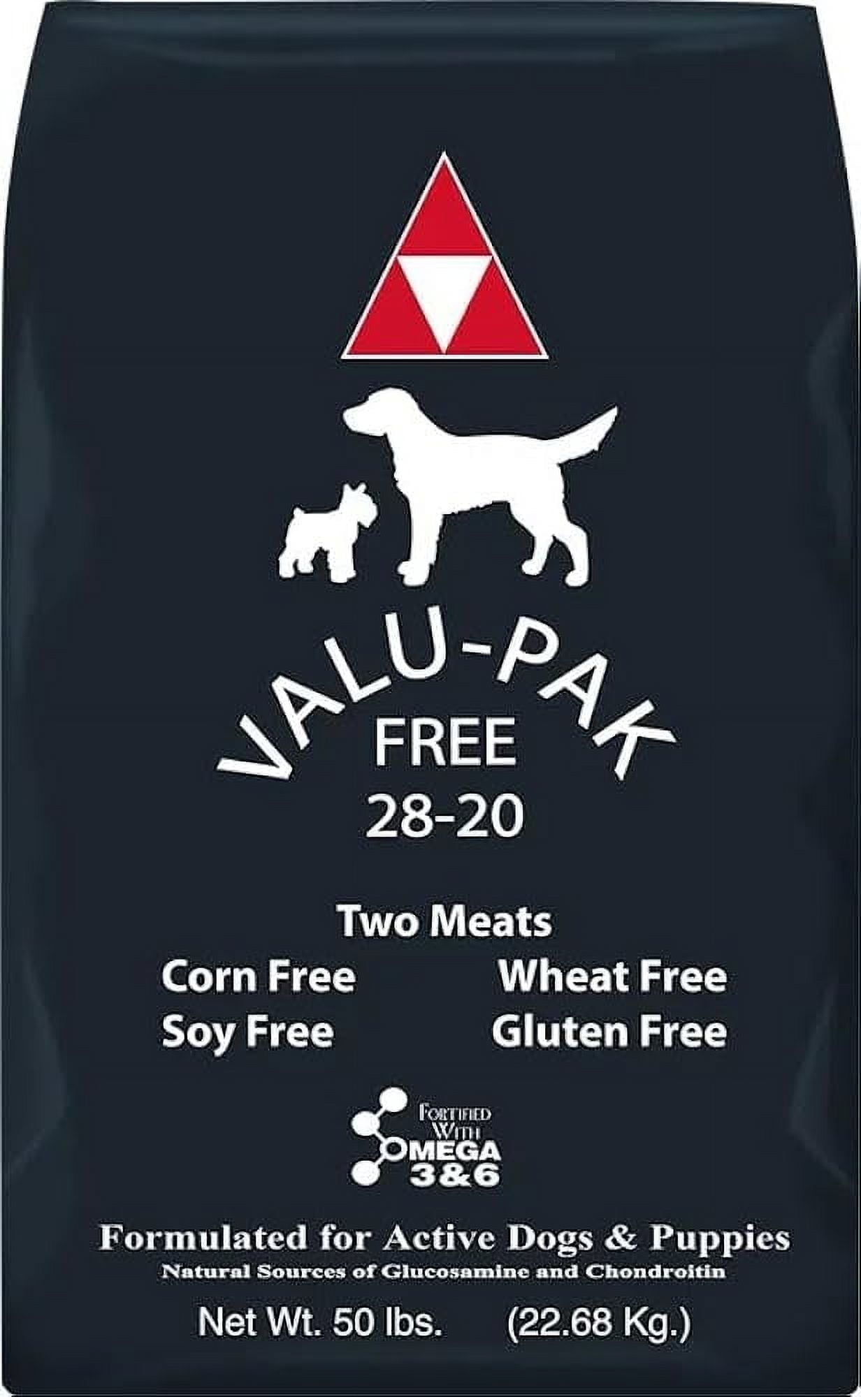 Valupak 28-20 Dry Dog Food, 50 lbs, for Active Dogs and Puppies ...