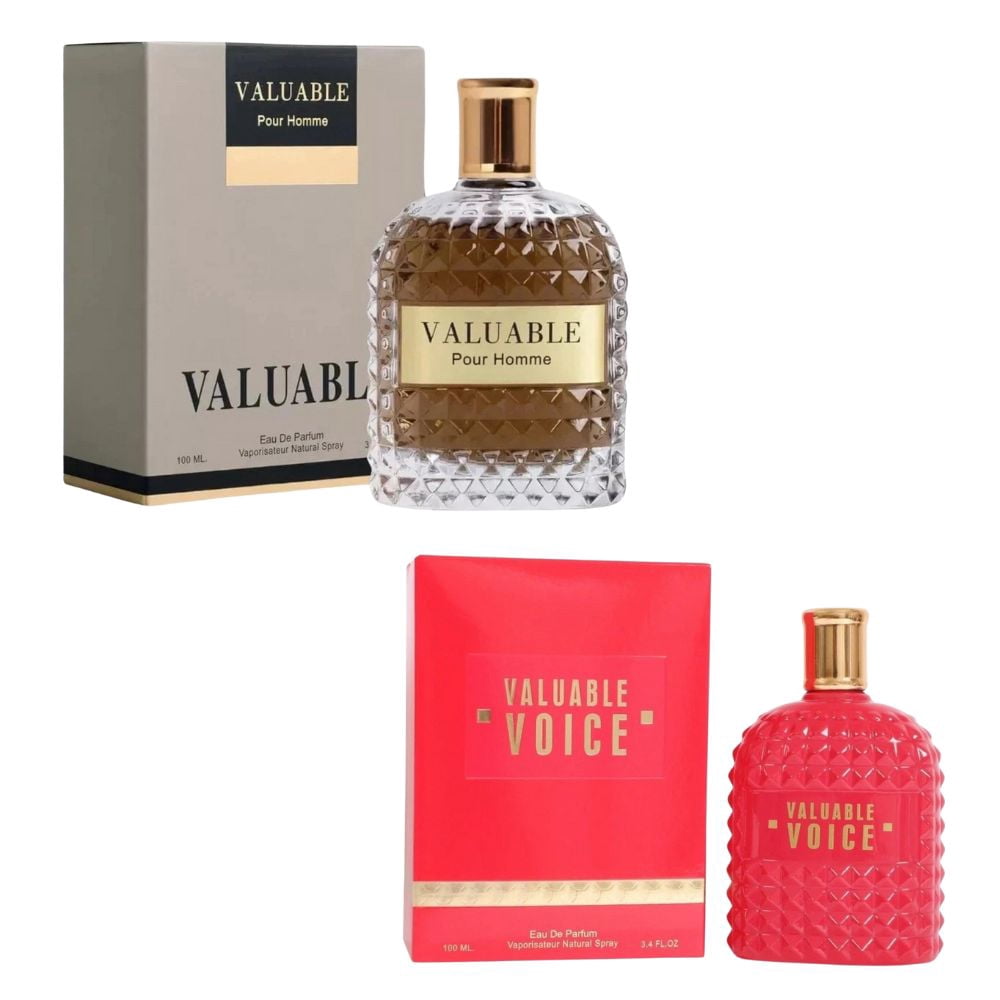 Valuable Pour Homme & Valuable Voice Couple Perfume Gift Set (2 x 3.4 ...