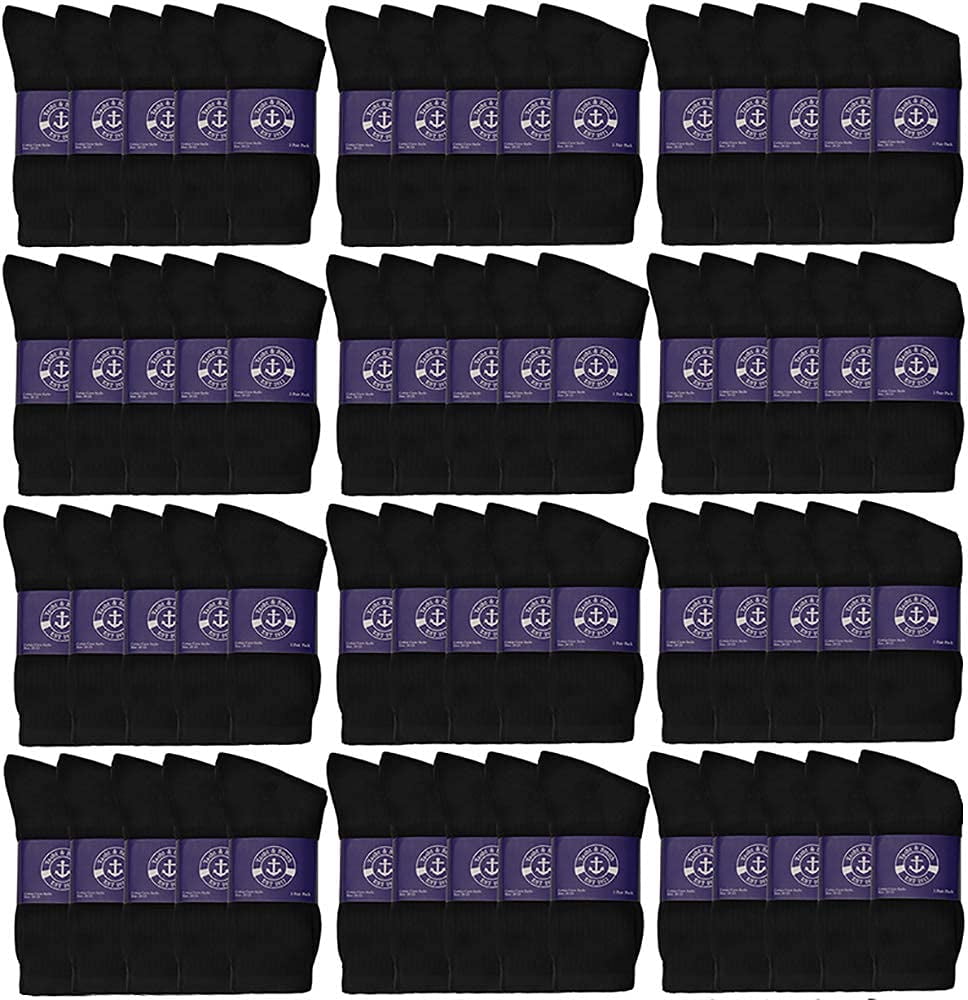 Value 120 Pack Womens Wholesale Bulk Lightweight Cotton Crew Socks ...