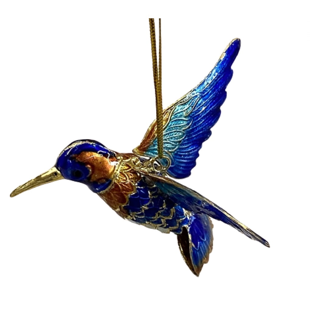 Value Arts Cloisonne Articulated Hummingbird Ornament , Enamel on ...